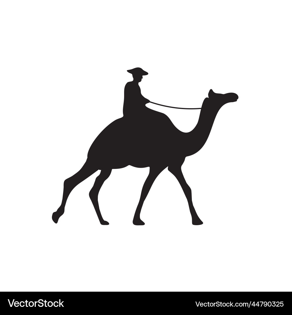 Desert camel transportation icon logo design Vector Image
