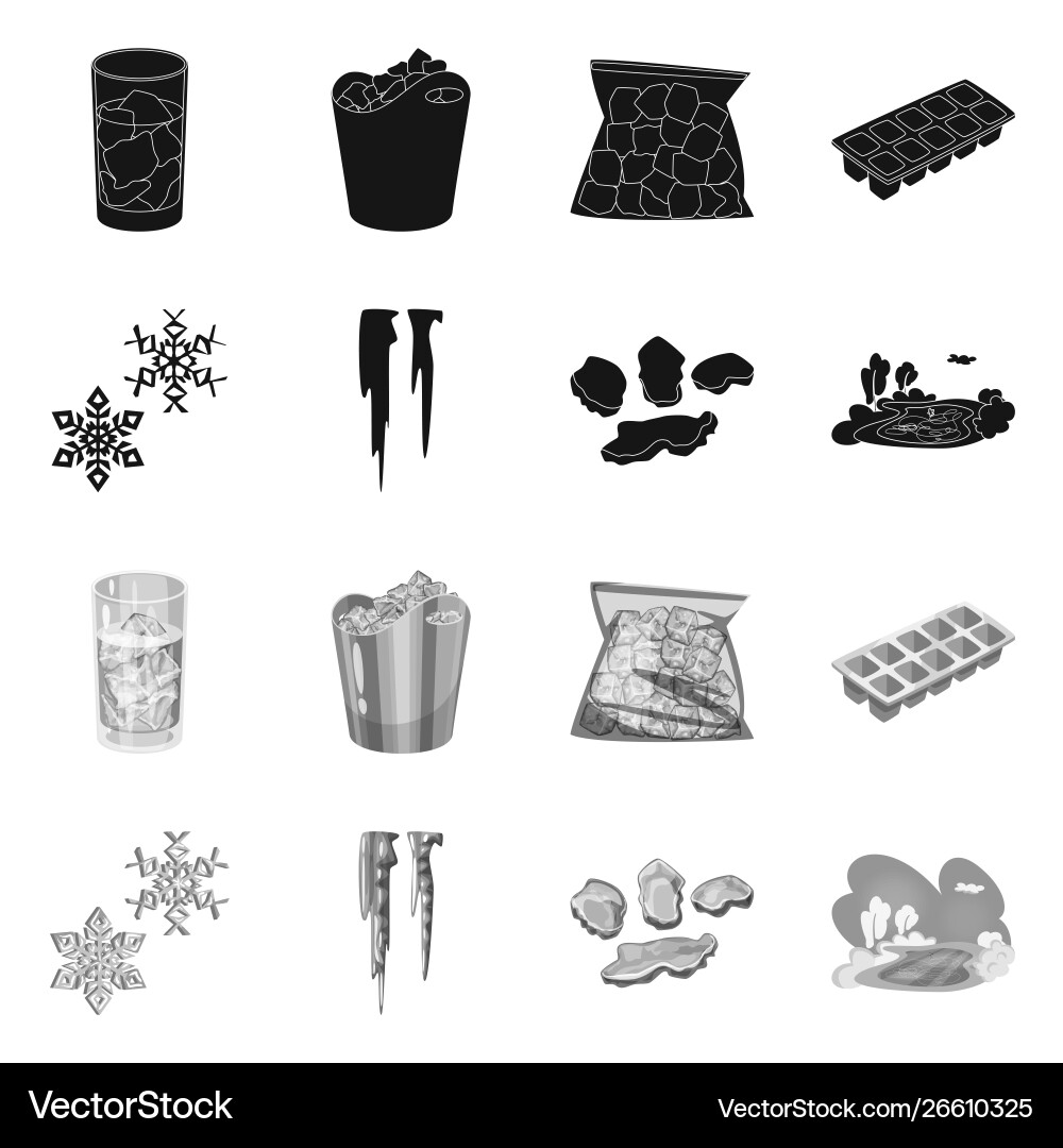 Design texture and frozen icon set Royalty Free Vector Image