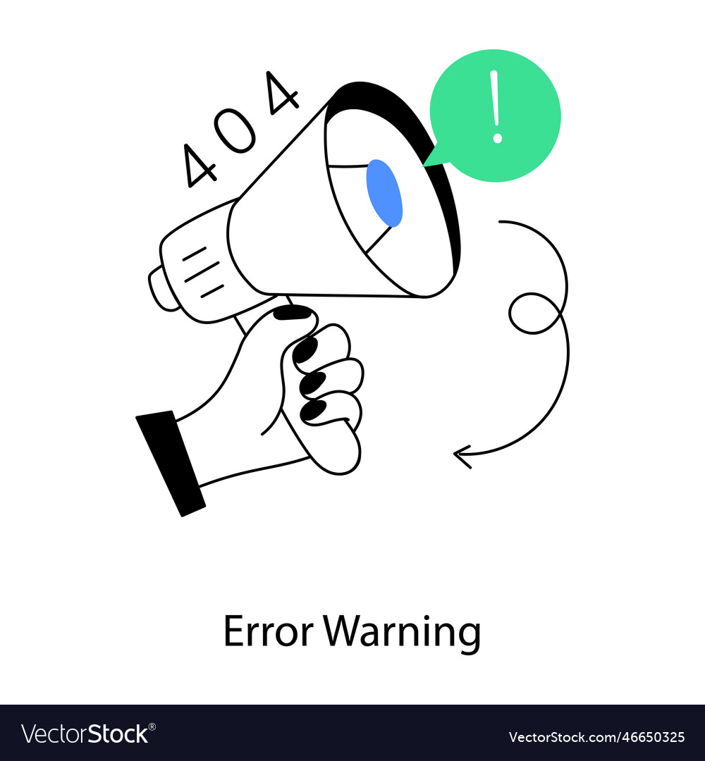 Error warning Royalty Free Vector Image - VectorStock
