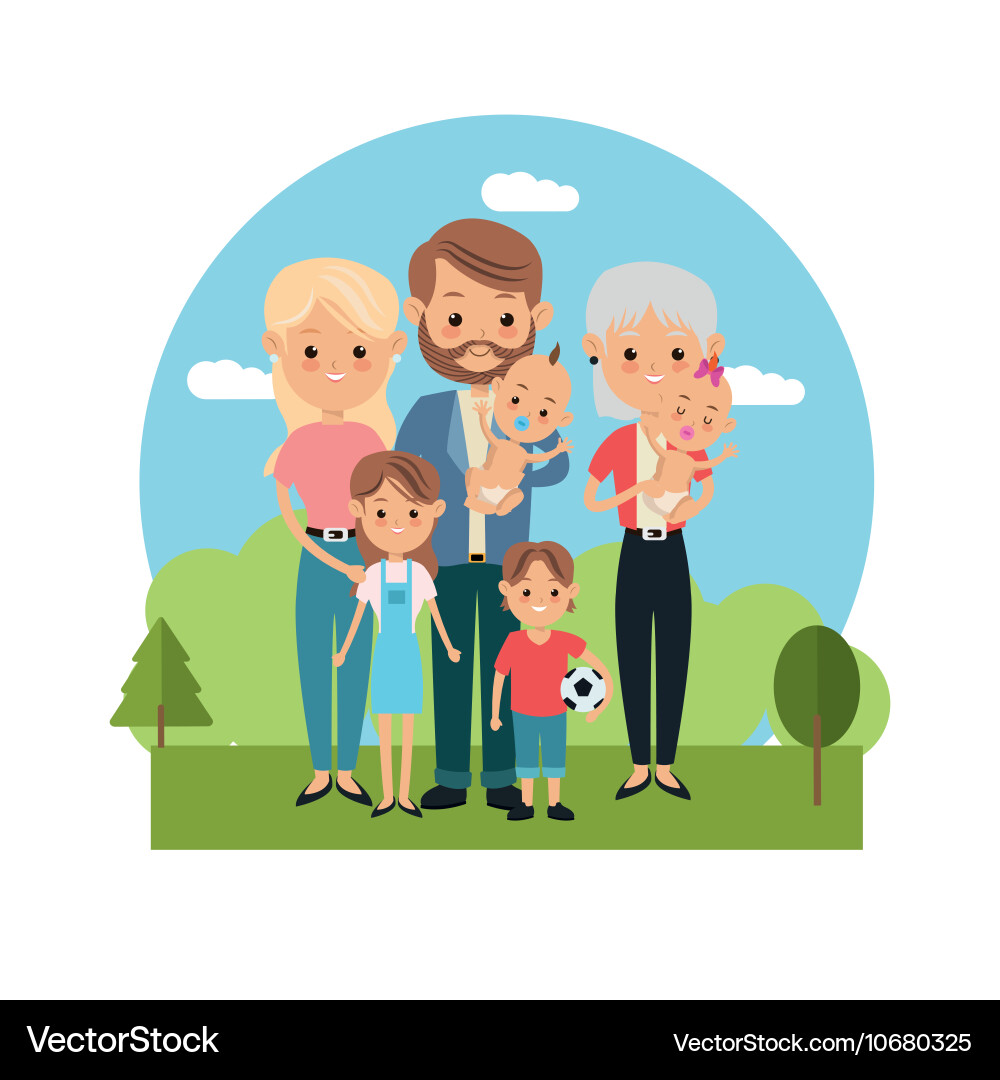 Family relationship avatar and generation design Vector Image