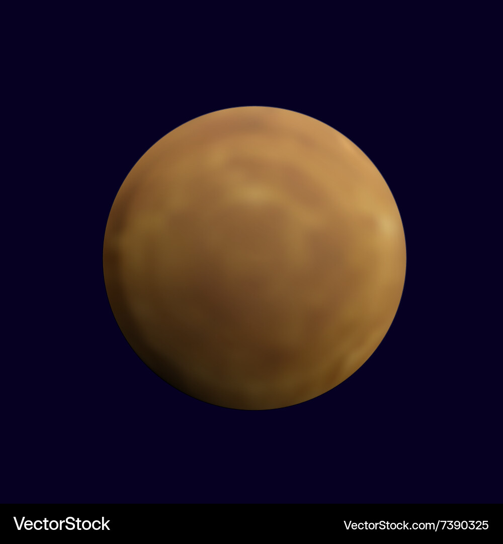 Realistic full mercury in the dark blue sky Vector Image