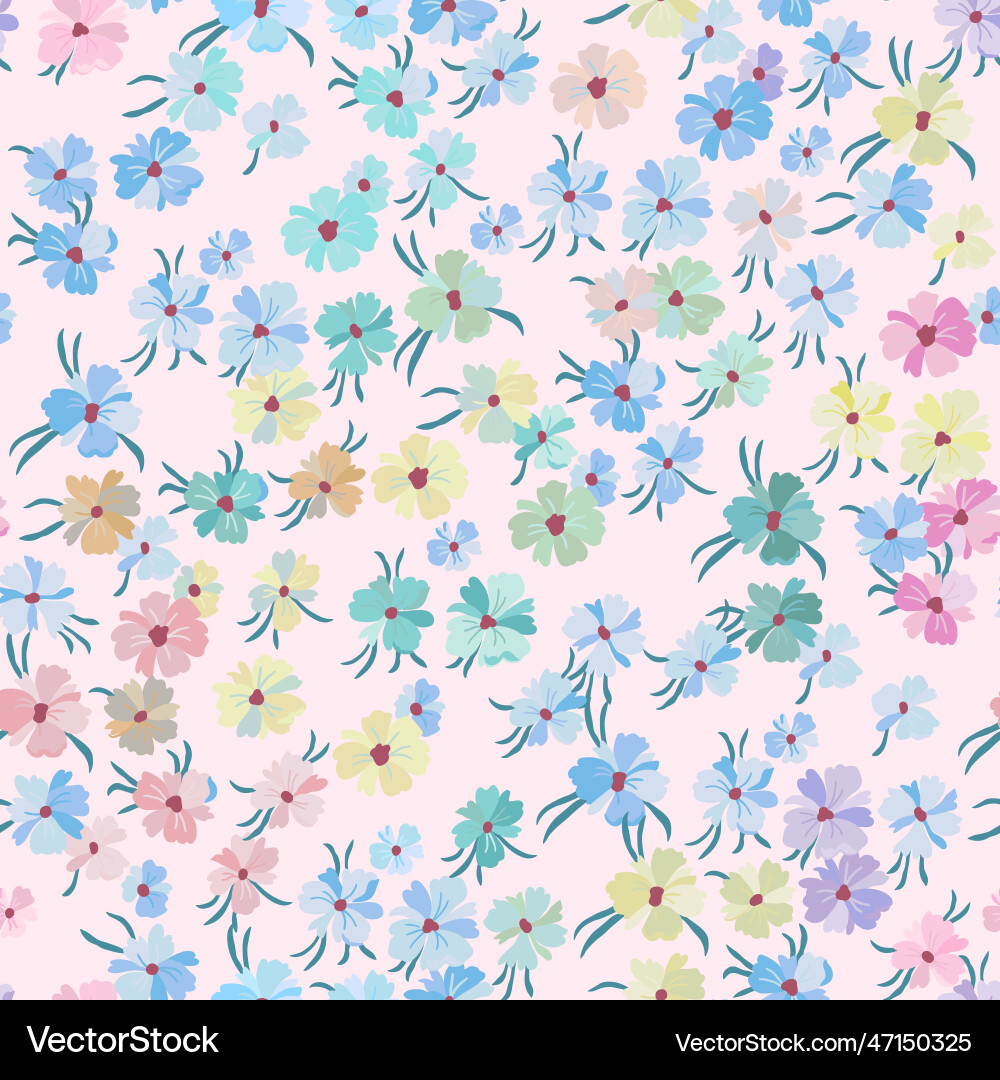 Seamless pattern with lots of small flowers Vector Image