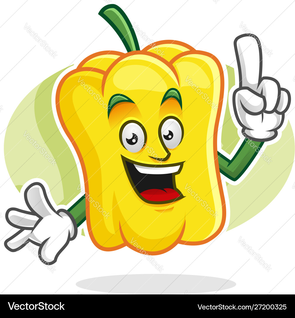 Sweet pepper or paprika character design Vector Image