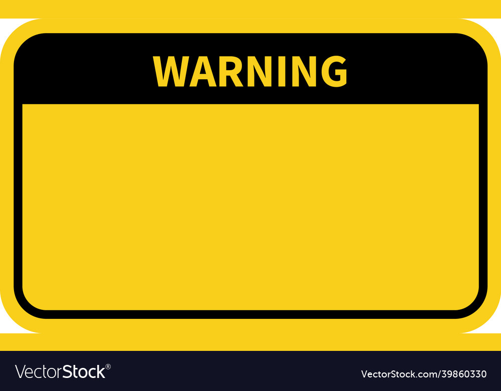 Blank warning sign flat style symbol Royalty Free Vector