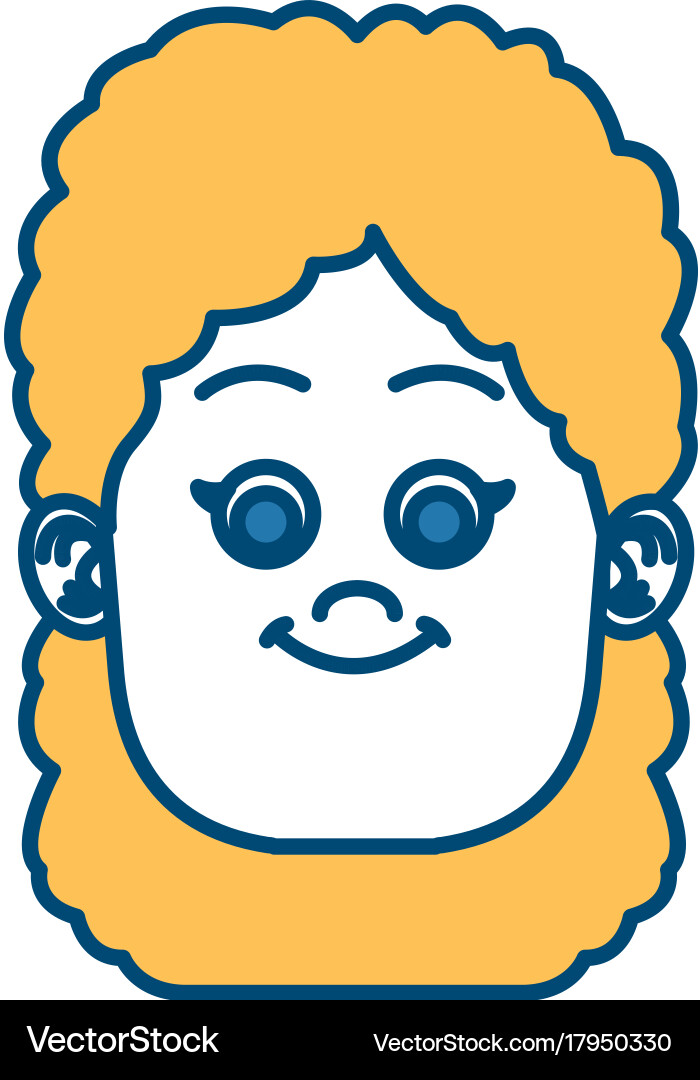 Cute girl face Royalty Free Vector Image - VectorStock