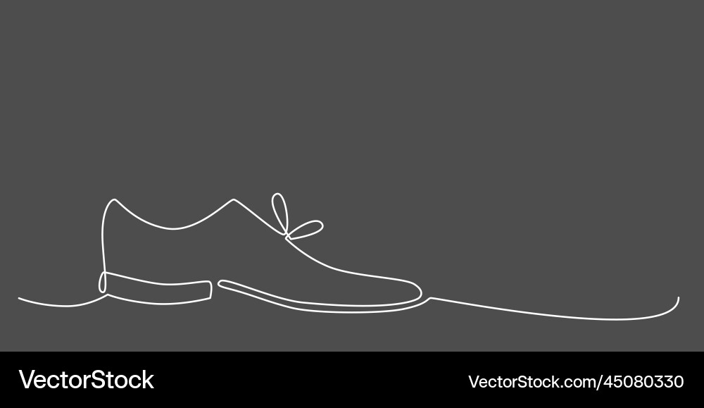 Decoration continuous line hand drawing shoes Vector Image