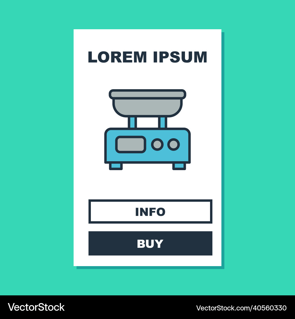 Filled outline electronic scales icon isolated Vector Image