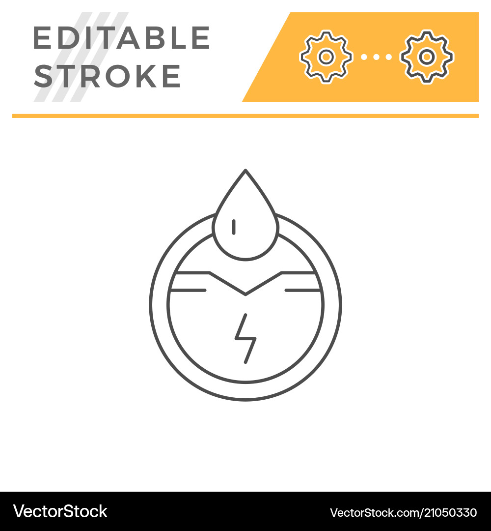 Generation of electricity line icon Royalty Free Vector