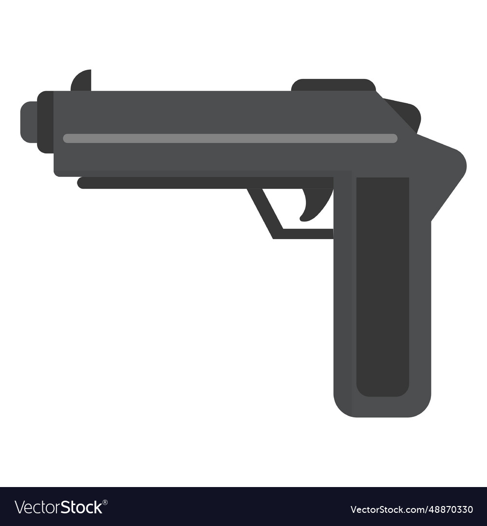Gun weapon flat Royalty Free Vector Image - VectorStock