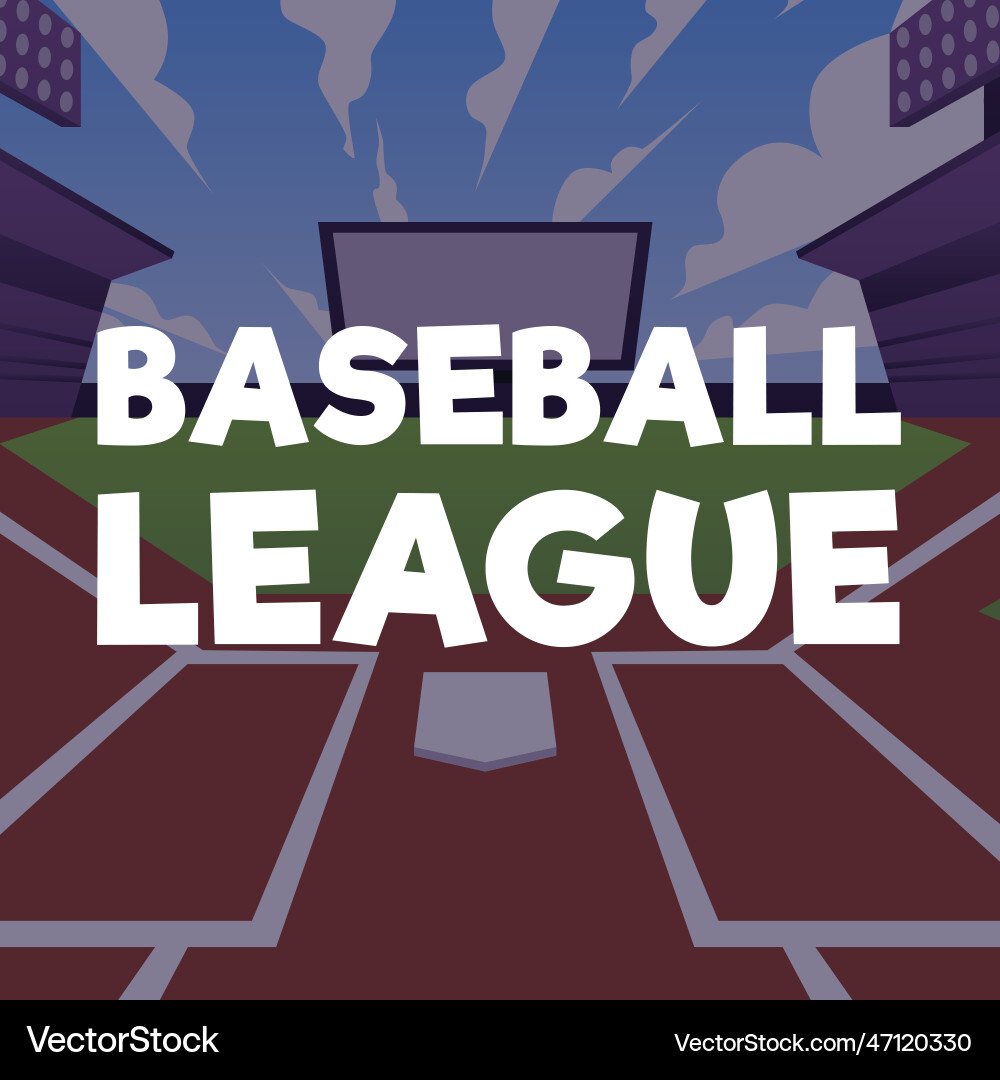 Poster for baseball banners and league Royalty Free Vector