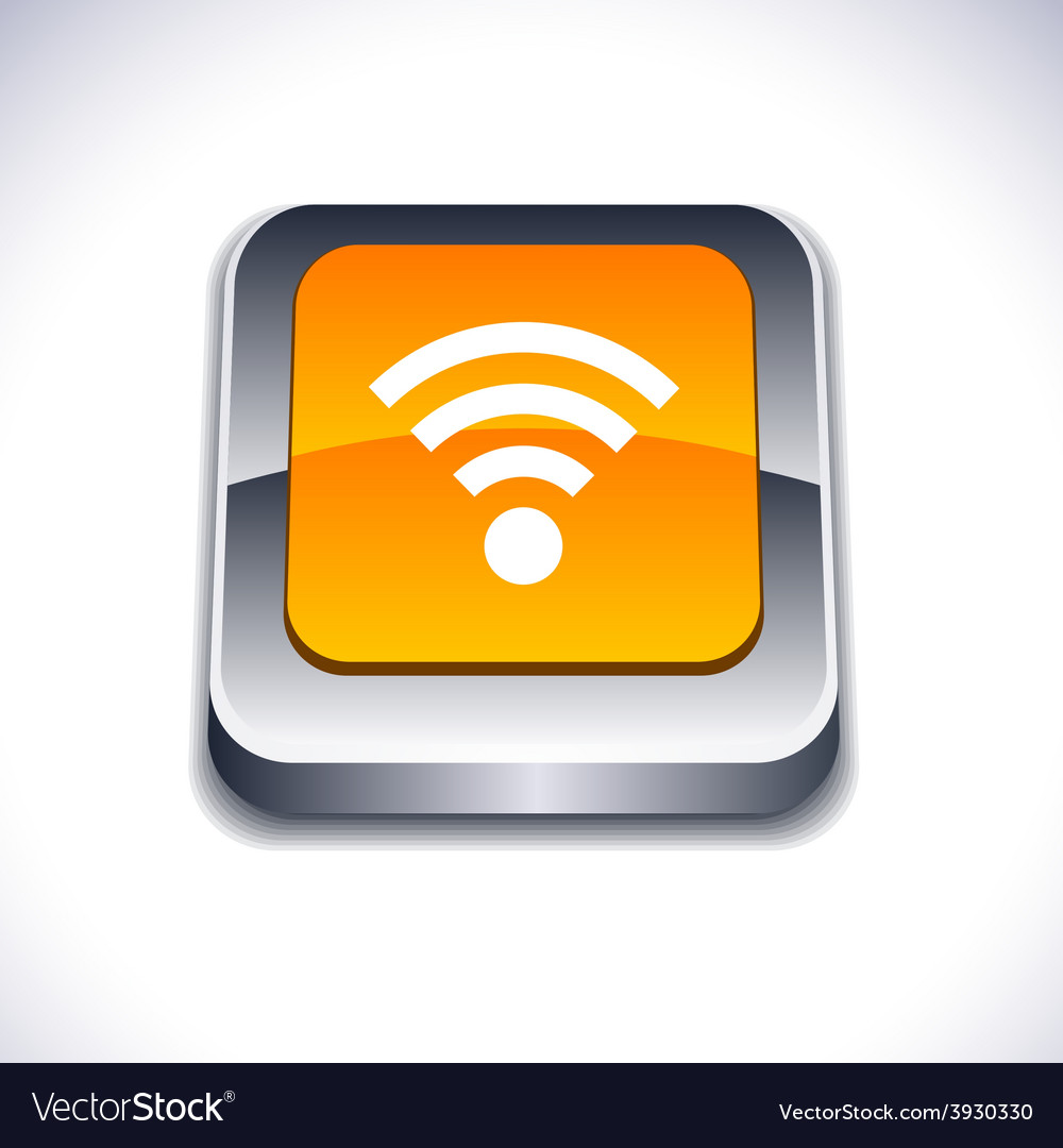 Rss 3d button Royalty Free Vector Image - VectorStock