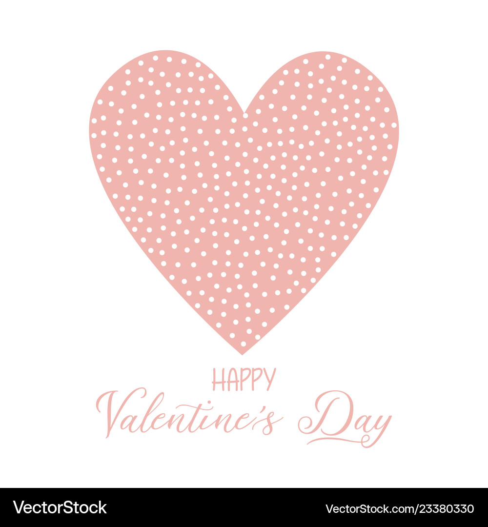 Valentines day background with spotted heart Vector Image