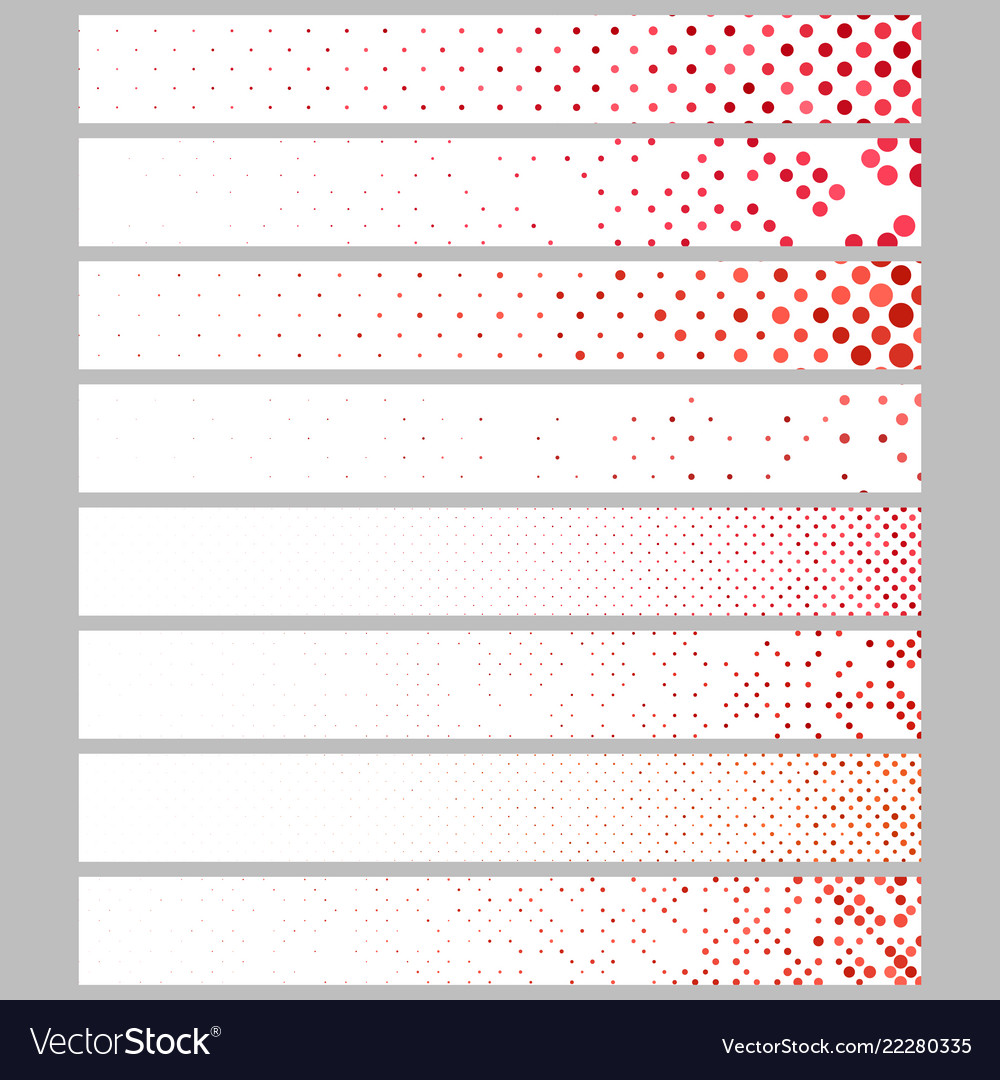 Abstract dot pattern rectangular web banner Vector Image