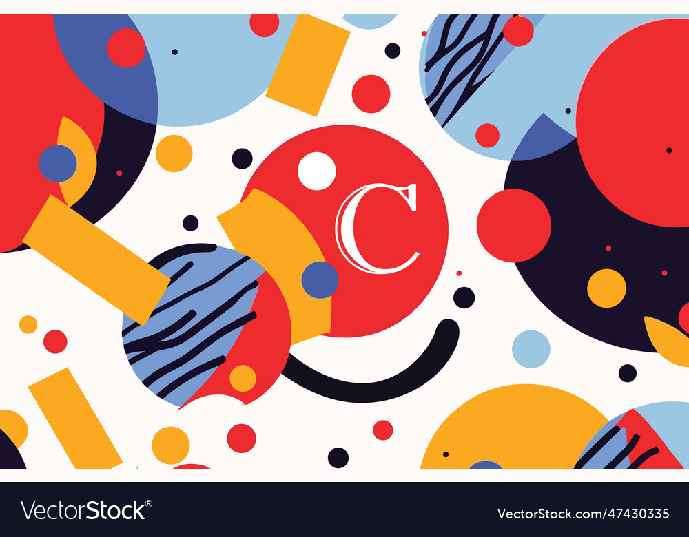 Abstract geometric flat pattern Royalty Free Vector Image