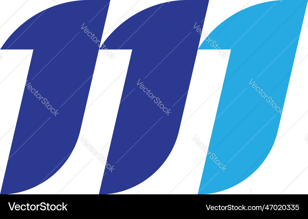 Abstract modern m1 logo design isolated on white Vector Image