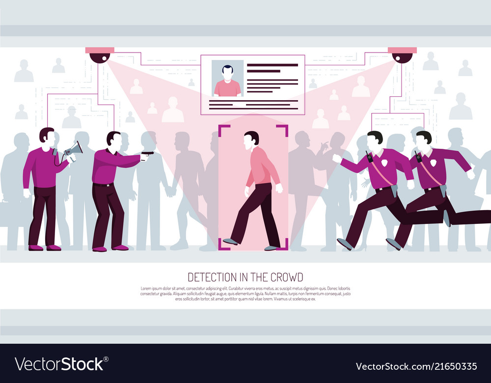 Identification technologies composition Royalty Free Vector