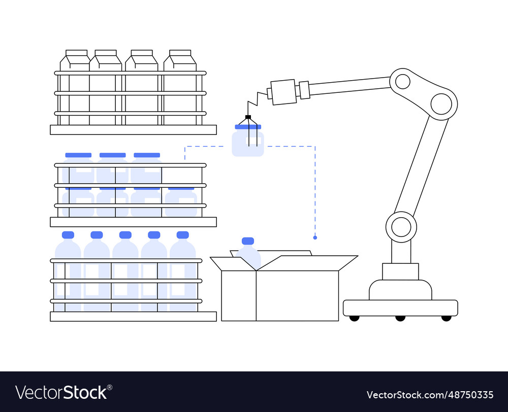 Order picking robots abstract concept Royalty Free Vector Order picking robots abstract concept Royalty Free Vector