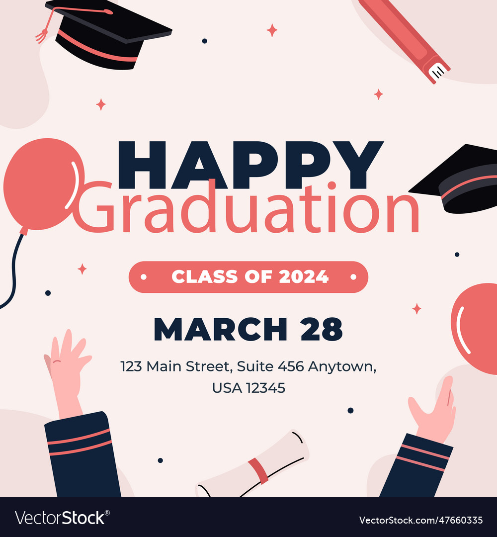 Posts set class graduation Royalty Free Vector Image