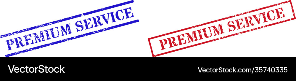 Premium service textured rubber seal stamps Vector Image
