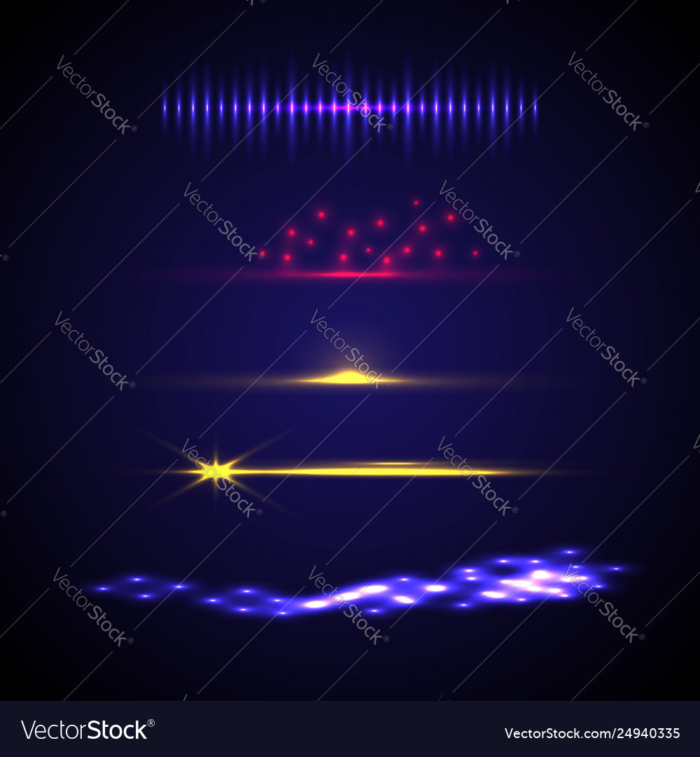 Set elements light effect Royalty Free Vector Image