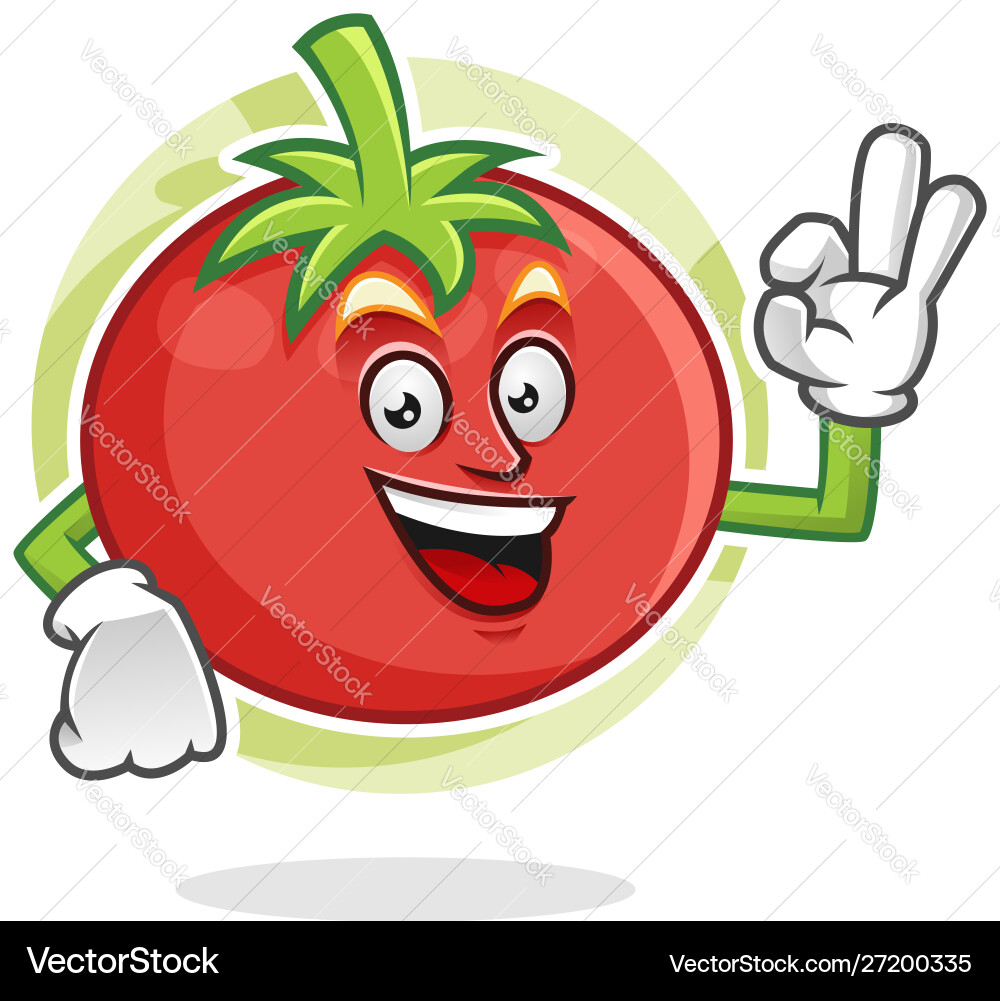 Tomato character design or mascot perfect Vector Image