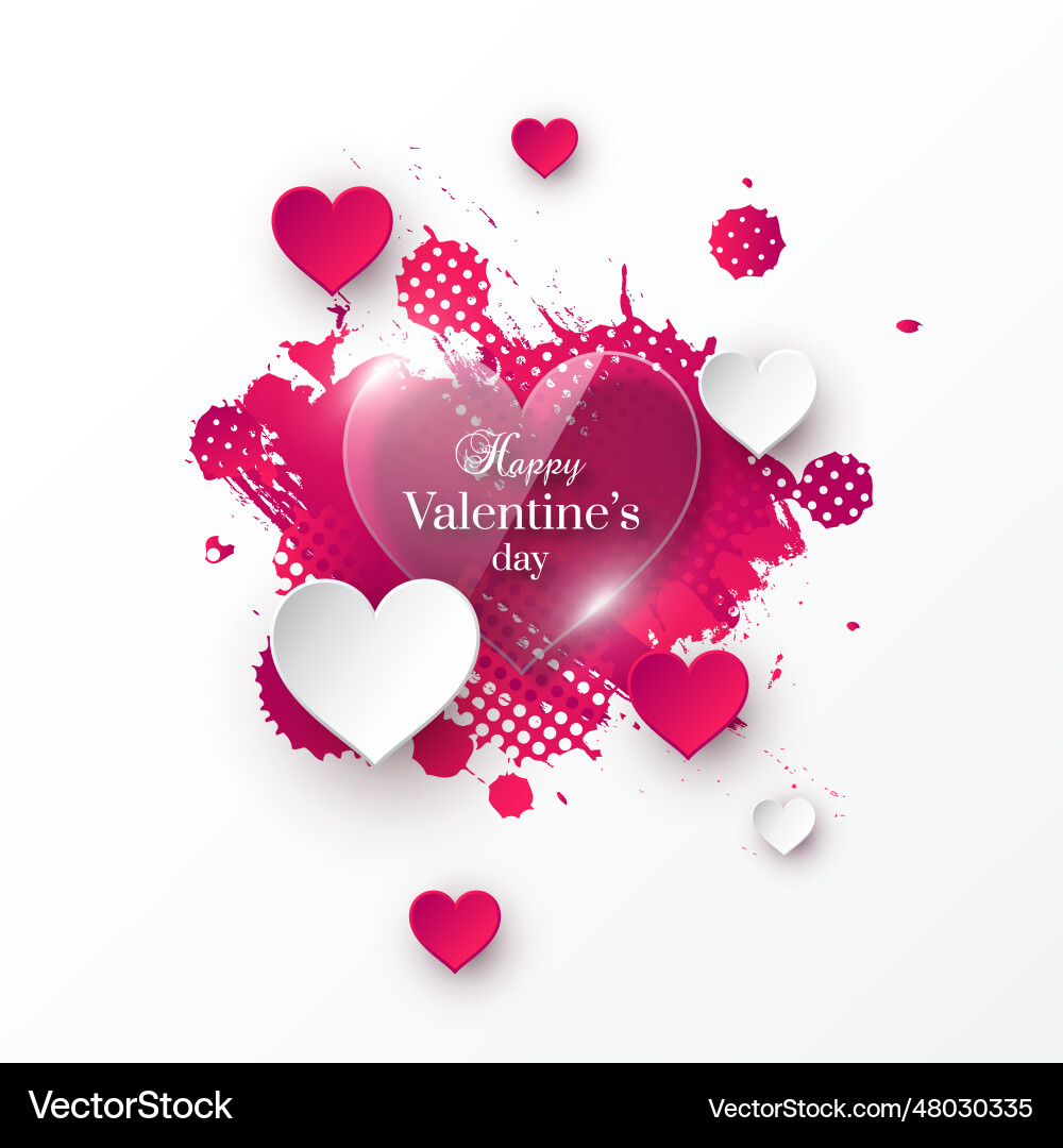 Valentines day holiday card Royalty Free Vector Image