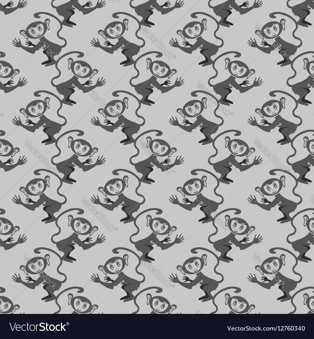 Cartoon monkey seamless pattern Royalty Free Vector Image