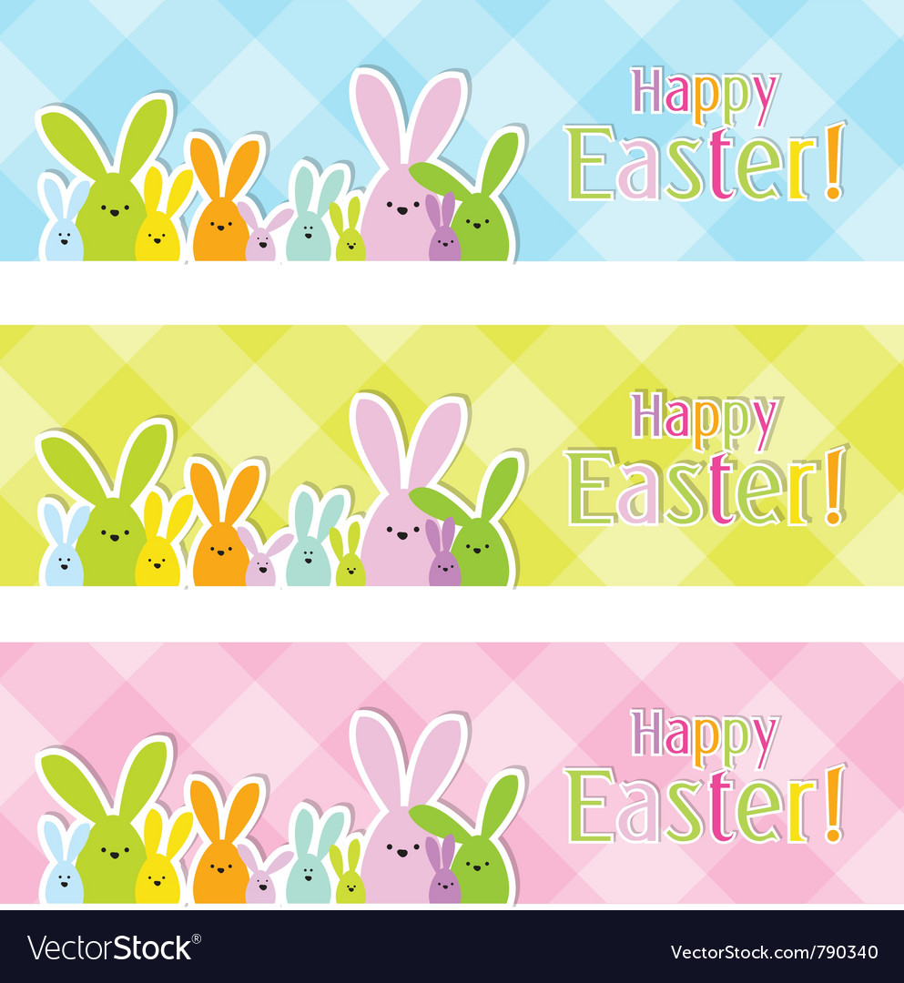 Easter web banners Royalty Free Vector Image - VectorStock