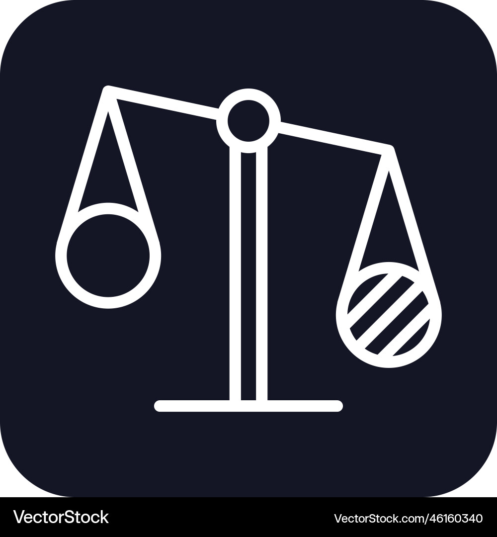 Finance scale icons with black filled outline Vector Image
