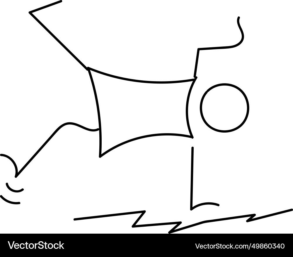 Funny stickman hand drawn style for print Vector Image