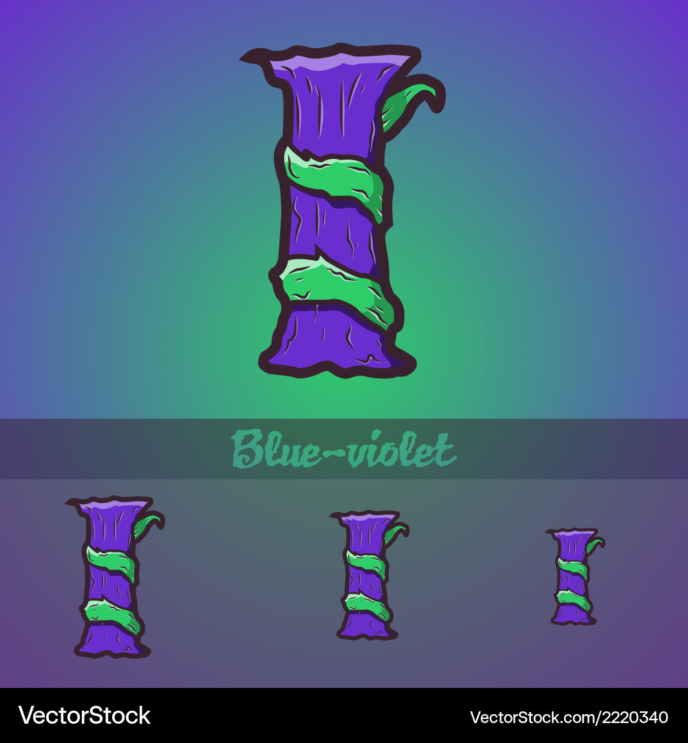 Halloween decorative alphabet - i letter Vector Image