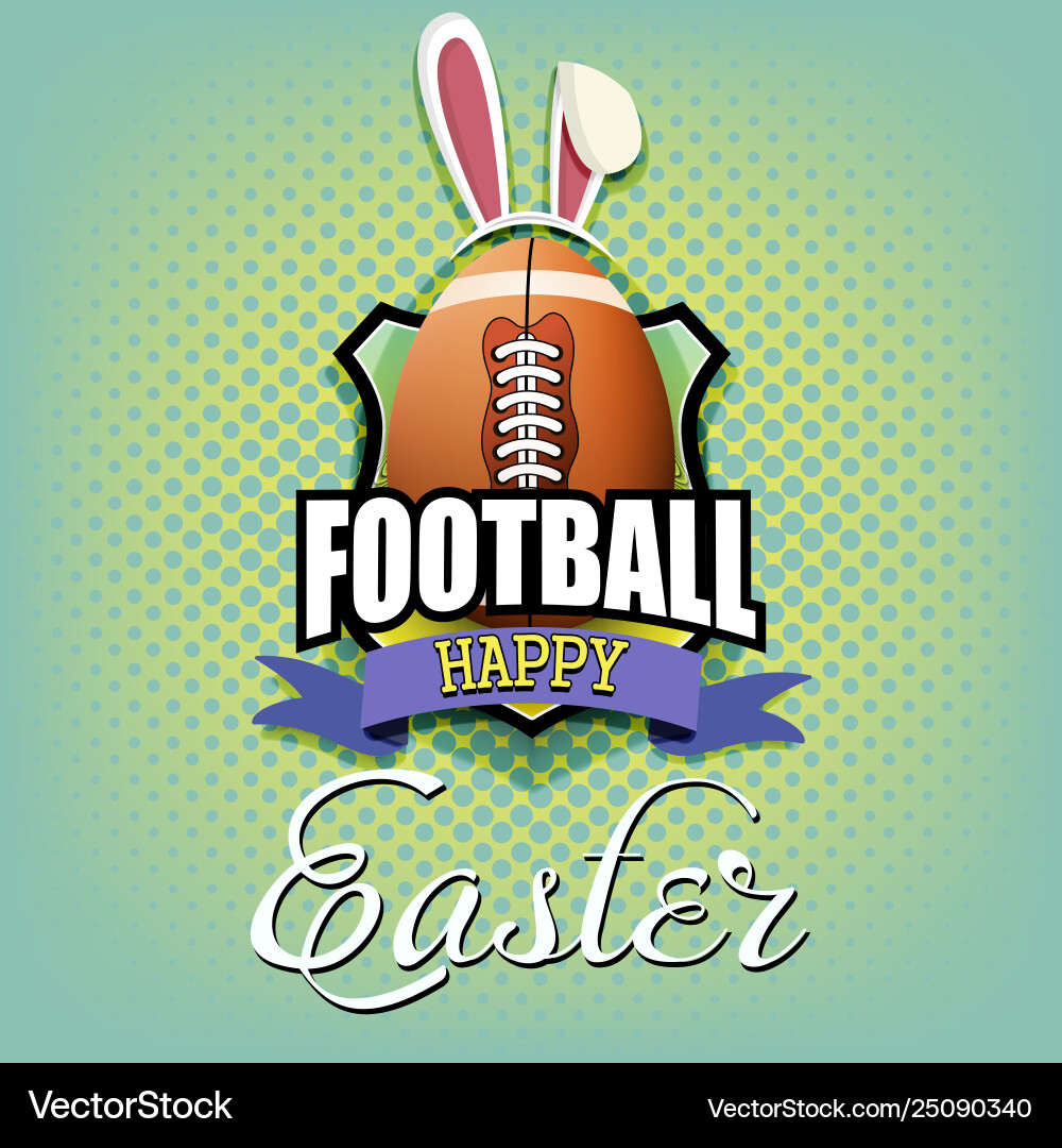 Happy easter football ball in form a egg Vector Image