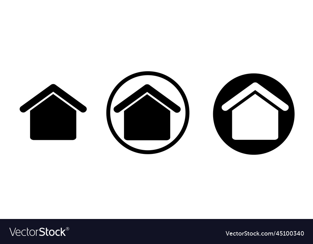House icons set home icon collection real estate Vector Image