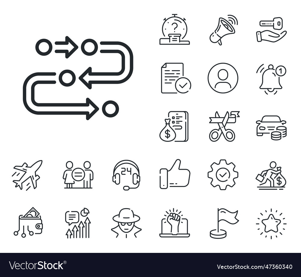 Methodology Line Icon Development Process Sign Vector Image