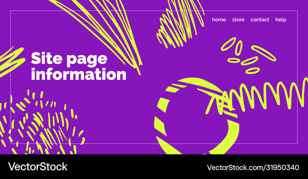 Modern poster different shapes in doodle style Vector Image