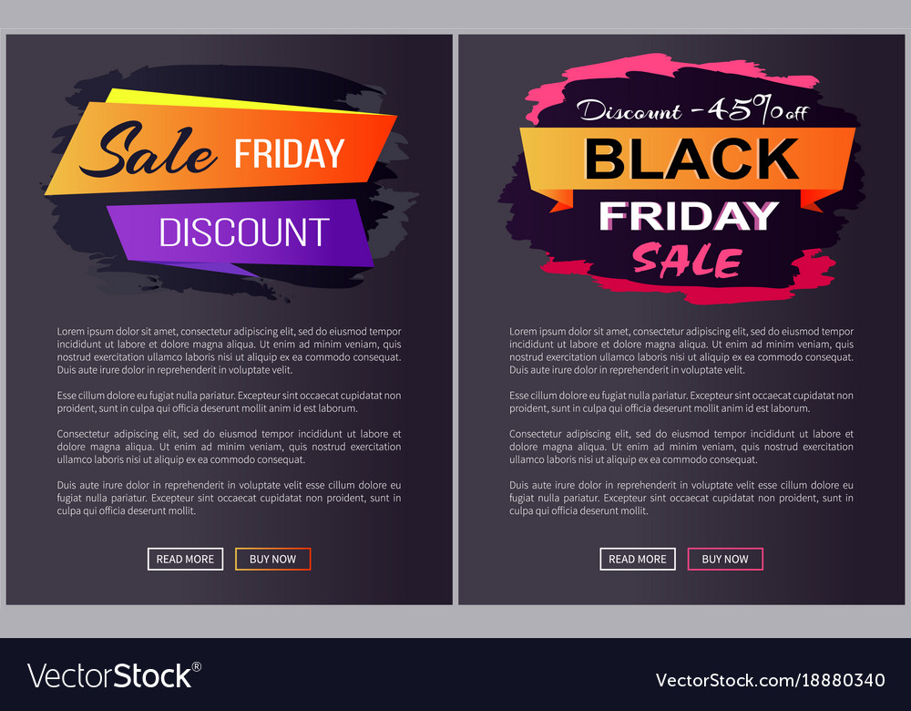 Sale black friday discounts advert banners text Vector Image Sale black friday discounts advert banners text Vector Image