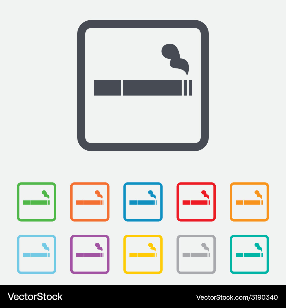 Smoking sign icon cigarette symbol Royalty Free Vector Image