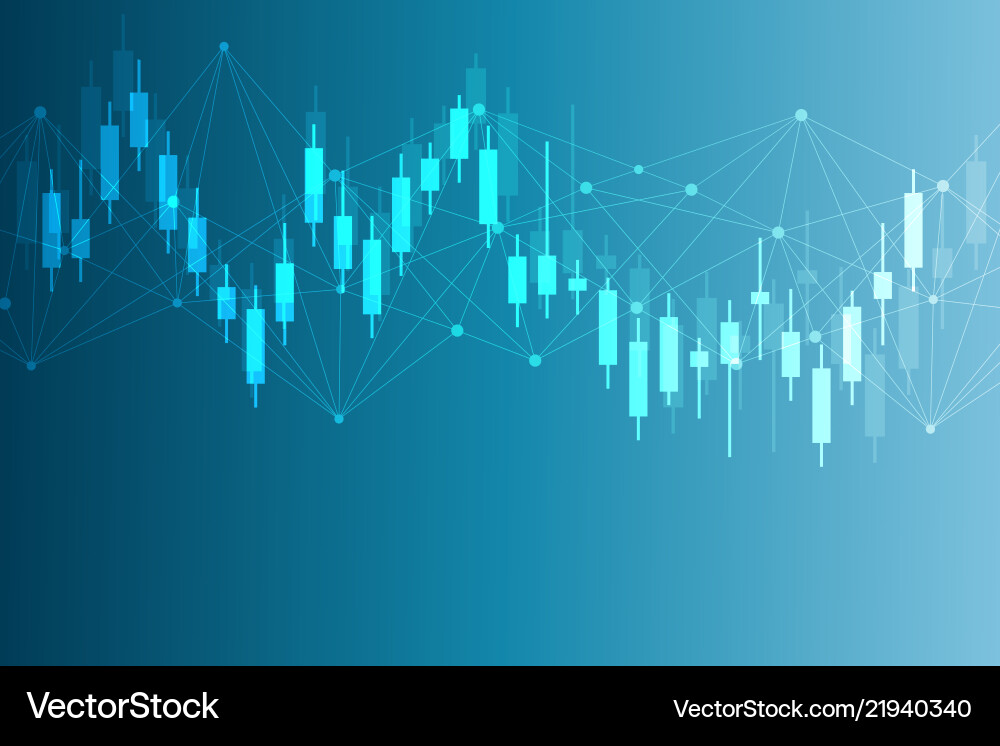 Stock market or forex trading graph chart Vector Image