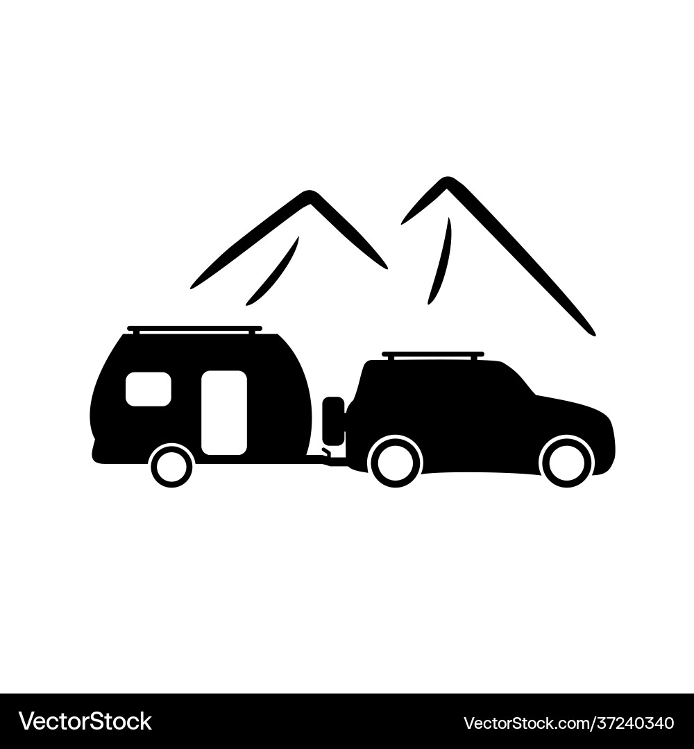 Trailer or mobile house icon mobile home camping Vector Image