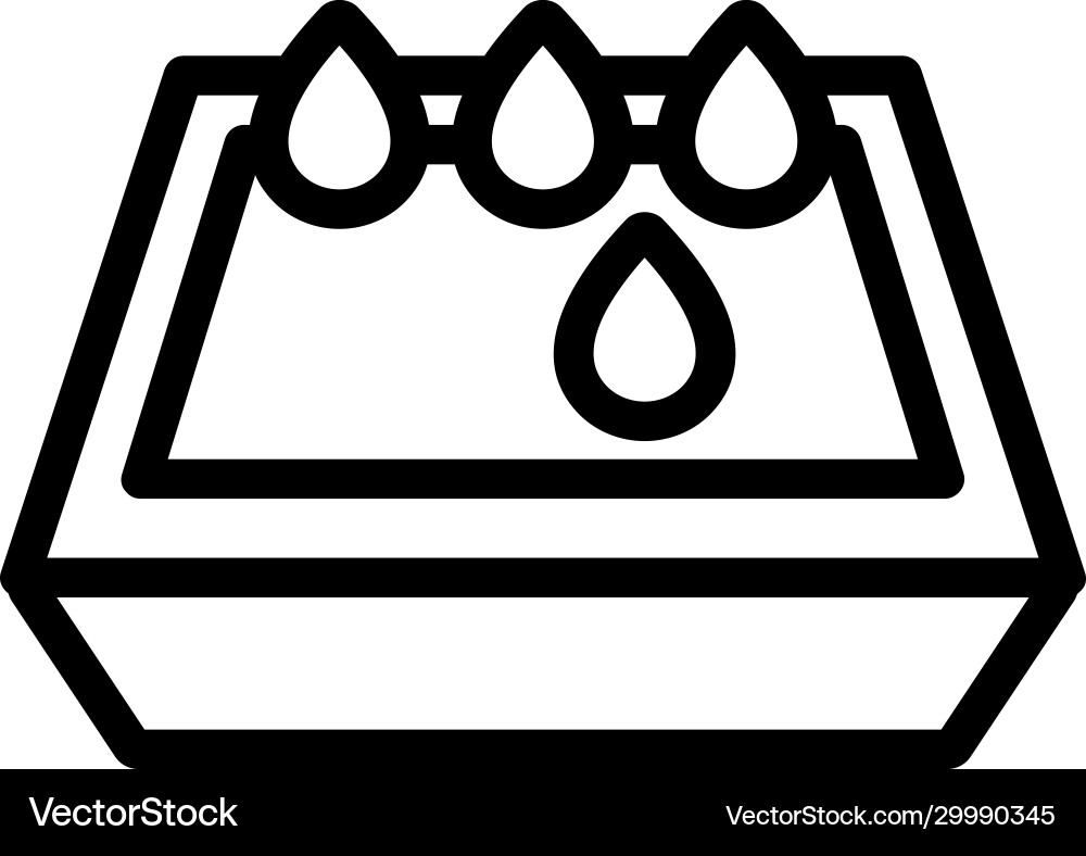 Cat litter icon isolated contour symbol Royalty Free Vector