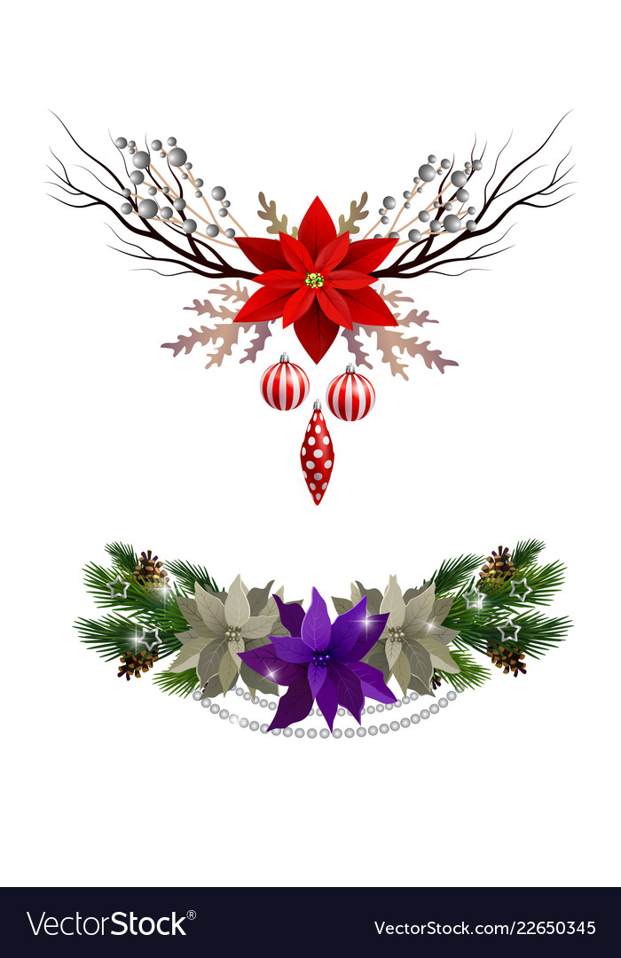 Christmas decoration set Royalty Free Vector Image