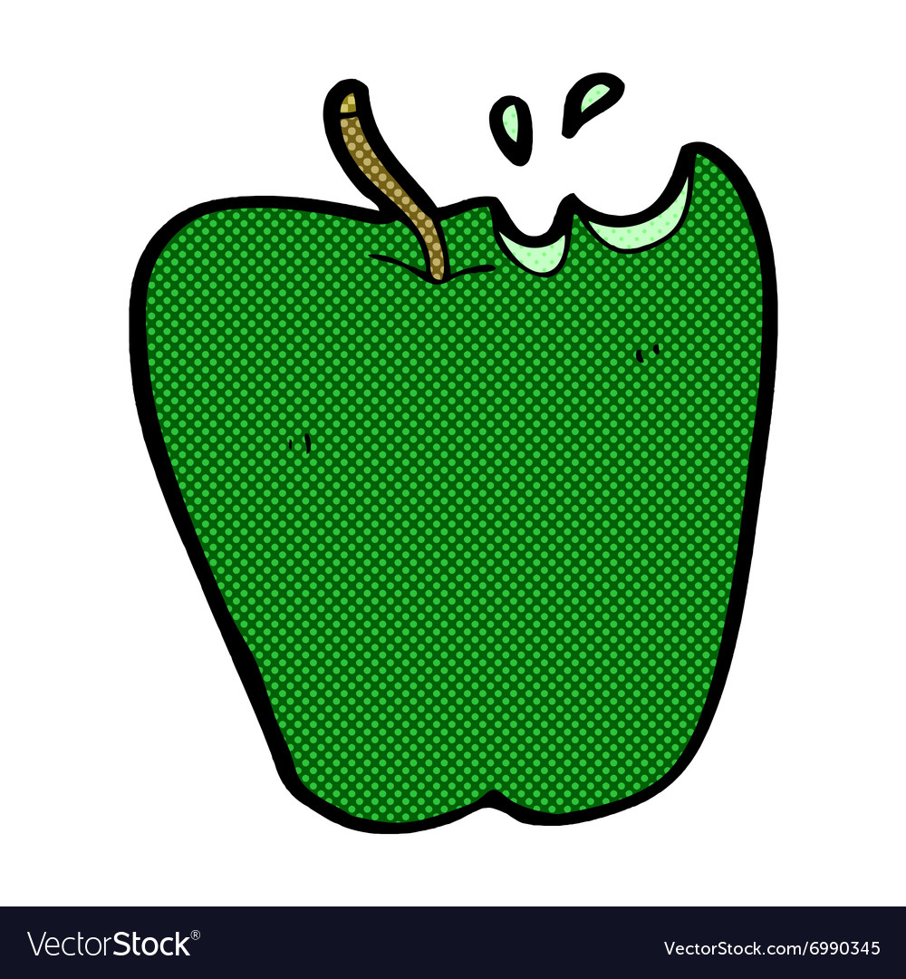 Comic cartoon apple Royalty Free Vector Image - VectorStock