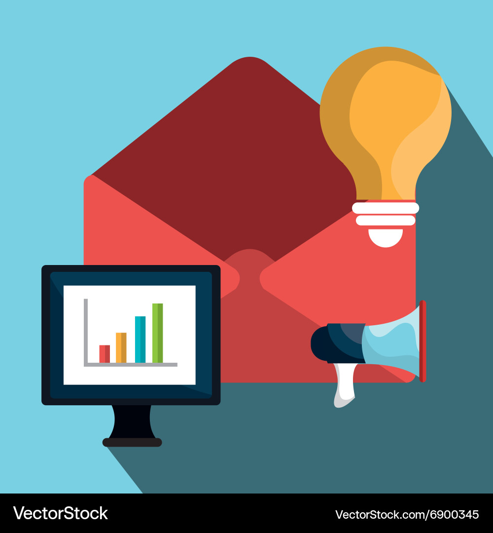 Digital marketing and advertising Royalty Free Vector Image