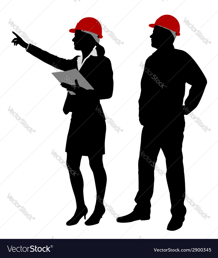 Engineer and foreman Royalty Free Vector Image