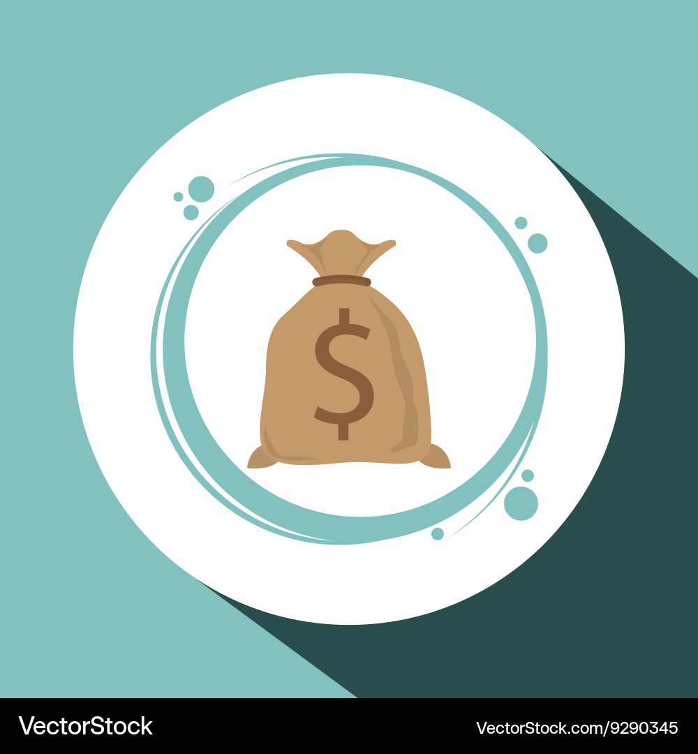 Financial item design money icon flat Royalty Free Vector