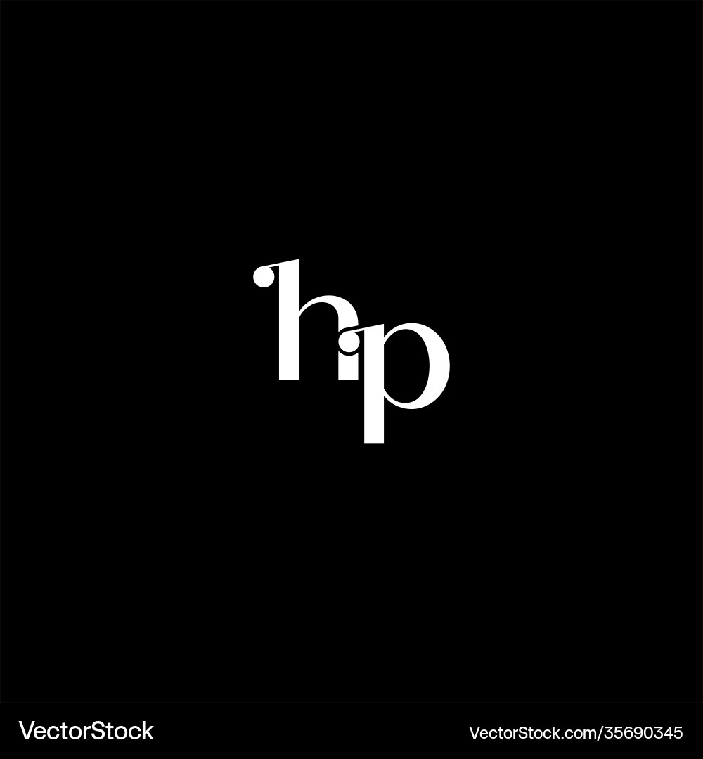 H p letter logo creative design on black color Vector Image