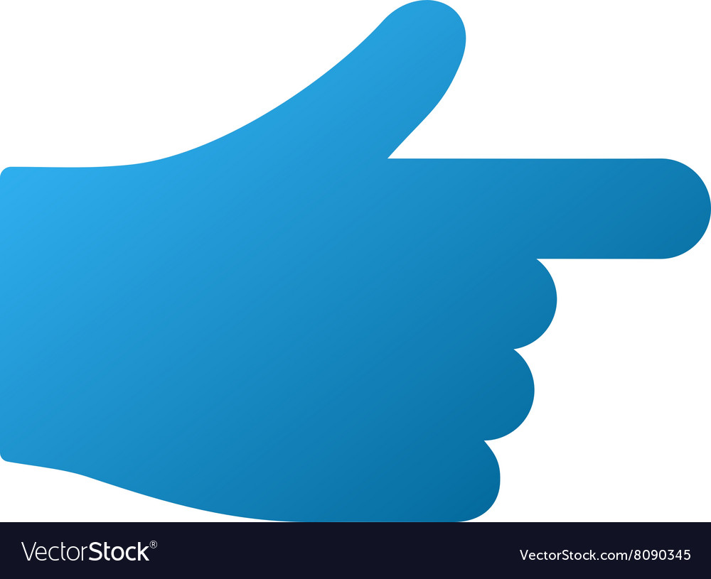 Hand index pointer gradient icon Royalty Free Vector Image