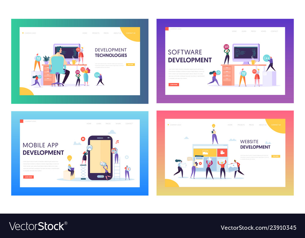 People character make software development Vector Image