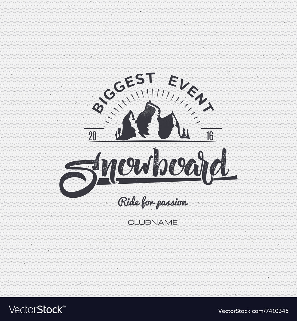 Snowboard badge and label it can be used to design