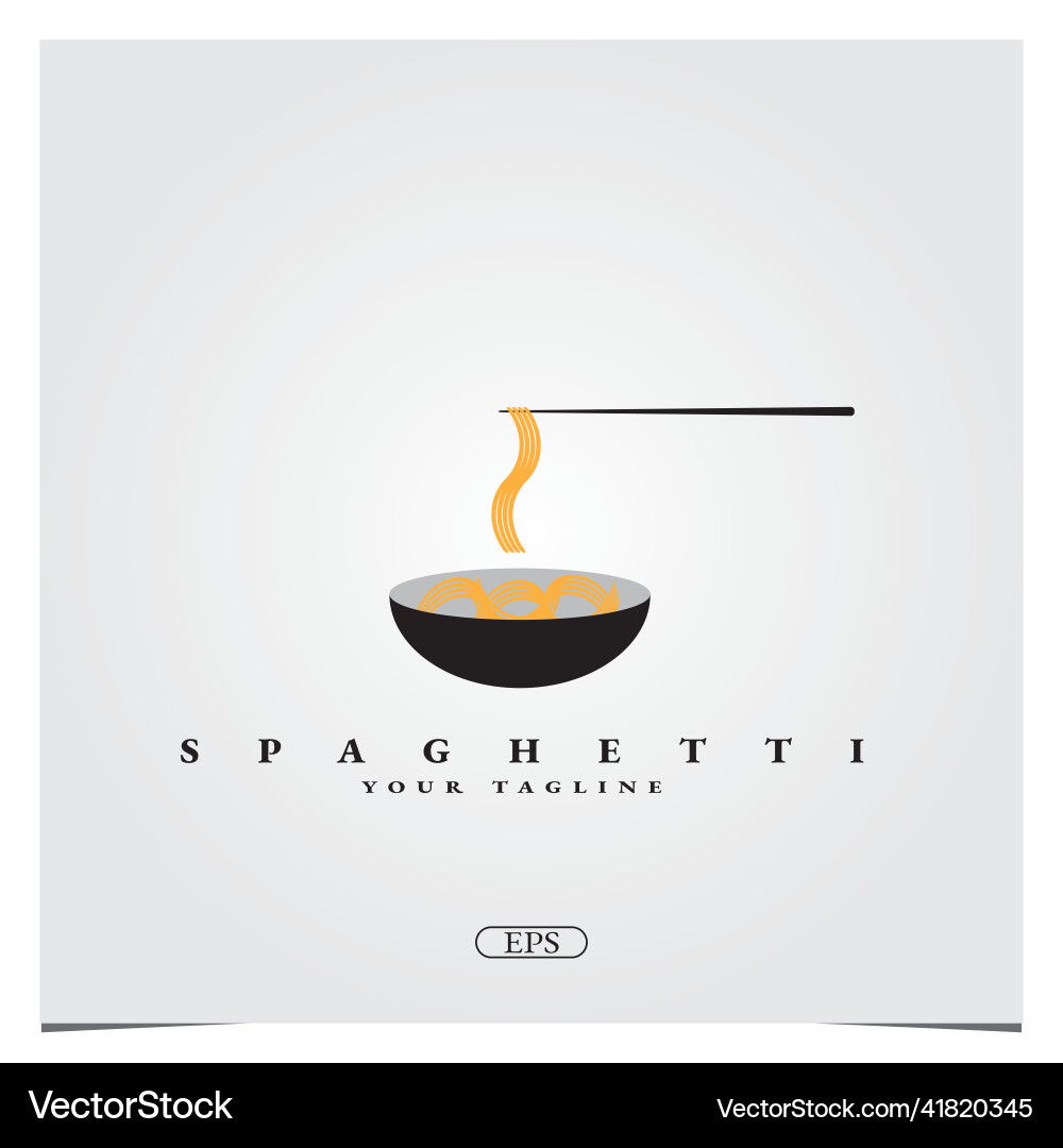 Spaghetti logo premium elegant template abstract Vector Image